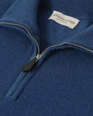 Johnstons Of Elgin Reuben Cashmere Zip Neck Jumper