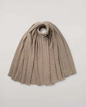 Johnstons Of Elgin Raeburn Light Cashmere Travel Stole - Brown