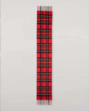 Johnstons Of Elgin Mach Royal Stewart Tartan Scarf - Red