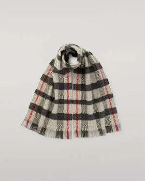 Johnstons Of Elgin Crowe Silver Cashmere Scarf