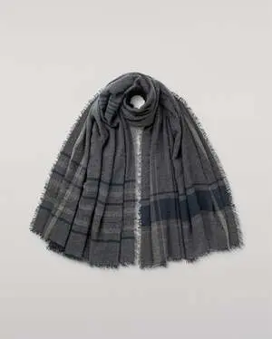 Johnstons Of Elgin Gullane Dark Cashmere Stole - Multi