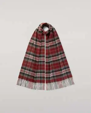 Johnstons Of Elgin Linlithgow Burgundy Cashmere Scarf - Red