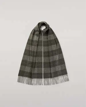 Johnstons Of Elgin Vintage Check Cashmere Scarf - Grey