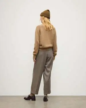 Johnstons Of Elgin Camel Cashmere & Cotton Jumper