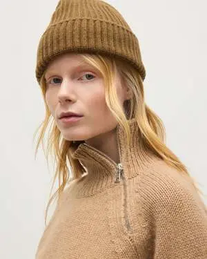 Johnstons Of Elgin Camel Cashmere & Cotton Jumper