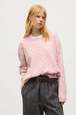 Johnstons Of Elgin Cashmere Cable Knit Jumper