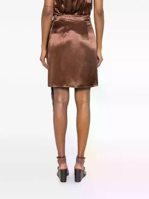 THE NINA STUDIO Fringe-trim Wrap Skirt