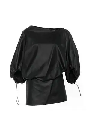 Alexander Wang Mini Dress With Zip Neckline And Balloon Sleeves