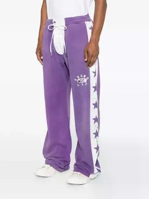 SECND SLF Lace-up Star-print Track Pants