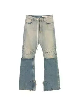 SECND SLF Patchwork Frayed Jeans