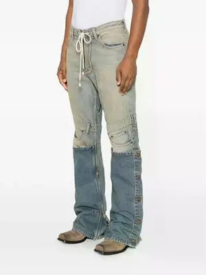 SECND SLF Patchwork Frayed Jeans
