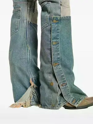 SECND SLF Patchwork Frayed Jeans