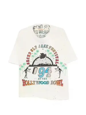 SECND SLF Graphic-print Distressed T-shirt - White