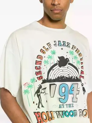 SECND SLF Graphic-print Distressed T-shirt
