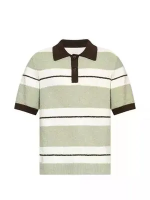 SAMSOE SAMSOE Sapedro Striped Knit Polo Shirt