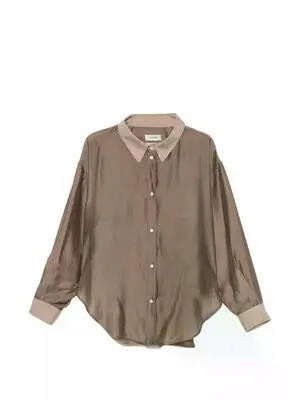 SYSTEM Long-sleeve Button-fastening Shirt - Brown