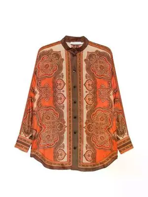 Zimmermann Mahon Paisley-print Silk Shirt