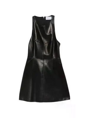 Givenchy Sleeveless Leather Mini Dress - Black