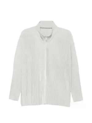 Issey Miyake Plissé Zip-up Shirt - Grey