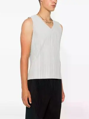 Issey Miyake Plissé V-neck Vest
