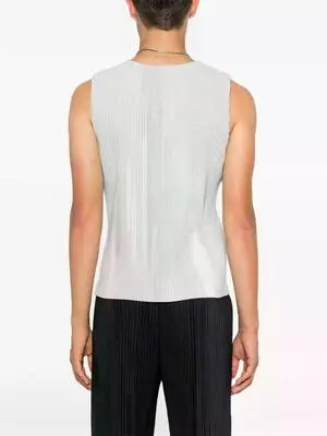Issey Miyake Plissé V-neck Vest