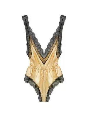Dolce & Gabbana Silk Lace-trimmed Bodysuit