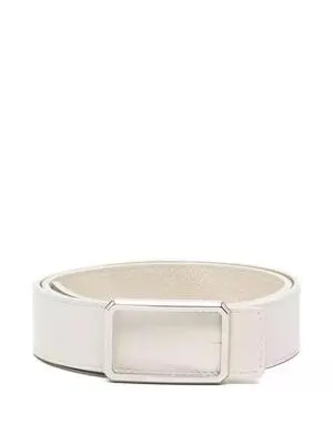 Maison Boinet Rectangular Buckle Belt - Neutrals