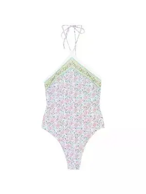MC2 SAINT BARTH Meryem Halterneck Swimsuit - Blue