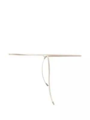 PANICALE Bead-embellished Leather Belt - Neutrals