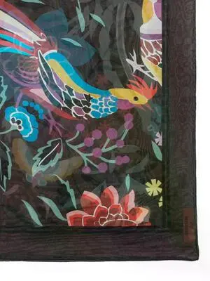 Missoni Floral-print Bird-motif Scarf