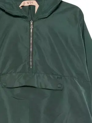 N°21 Forest Hooded Half-zip Cape