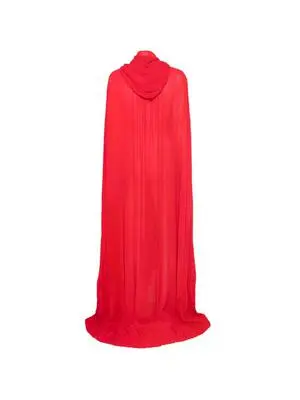 Blumarine Hooded Pussy-bow Cape