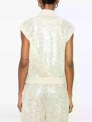 Peserico Sequin-embellished Zip-fastening Vest