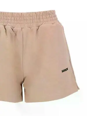BARROW Logo Print Elasticated Waist Mini Shorts