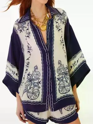 Farm Rio Marine Print Shirt