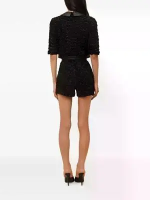 CONTESSA MILLS Blair Leather-trim Shorts