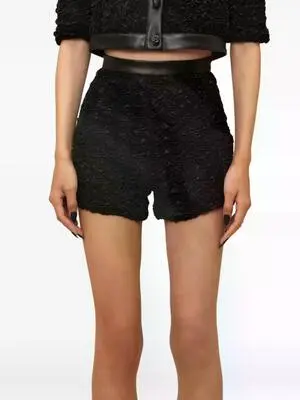 CONTESSA MILLS Blair Leather-trim Shorts