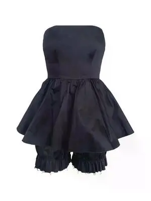 CONTESSA MILLS Peplum-waist Romper - Black
