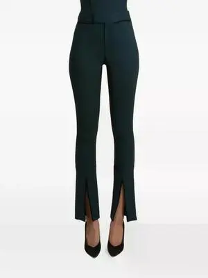 CONTESSA MILLS Helix Slit-hem Trousers - Green