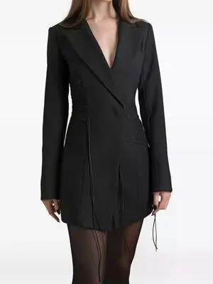 CONTESSA MILLS Lace-up Mini Dress - Black