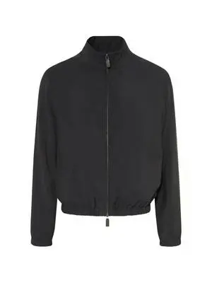 Emporio Armani Zip-up Bomber Jacket - Black