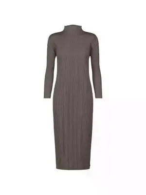 Issey Miyake Long Sleeve Midi Dress