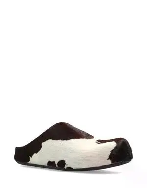 Marni Animal-print Calf-hair Sandals - Brown