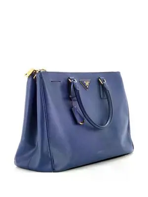 Prada Lux Saffiano Leather Double Zip Tote Bag