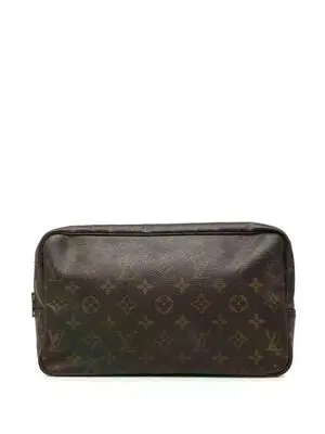 LOUIS VUITTON Monogram Trousses Toilette 28 Clutch Bag - Brown