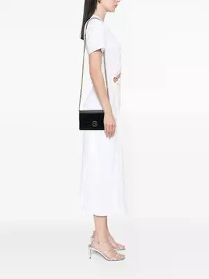 Gucci 2000-2015 Dollar Calfskin Interlocking G Wallet On Chain Crossbody Bag - Black