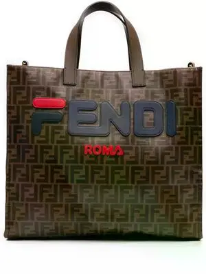 Fendi Ff 1974 Mania Shopping Tote Satchel - Brown