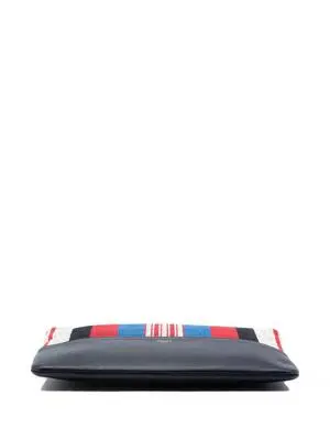 Celine Canvas Striped Solo Pouch Clutch Bag