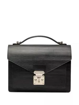 LOUIS VUITTON Epi Monceau 28 Satchel - Black