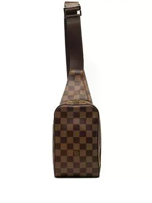LOUIS VUITTON Damier Ebene Geronimos Crossbody Bag - Brown